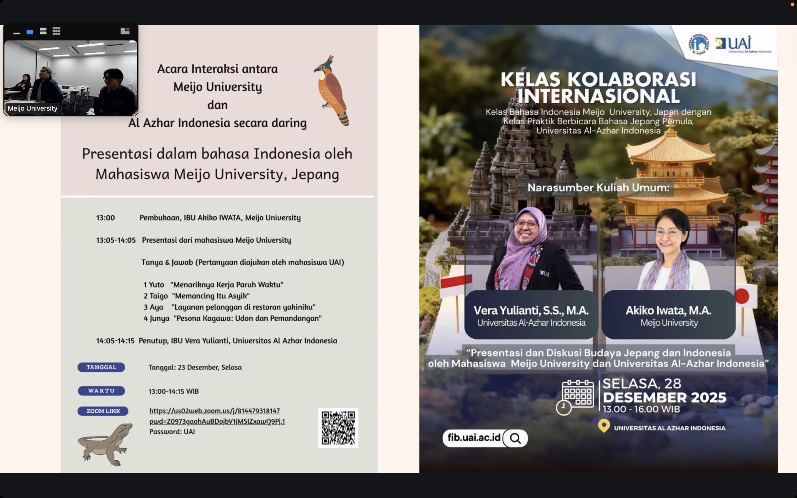 Kelas Kolaborasi Internasional UAI-Meijo University Perkuat ...
